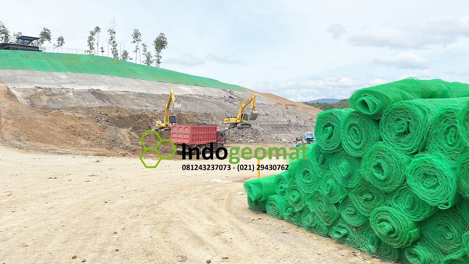 Pemasangan Geomat di Ibukota Nusantara