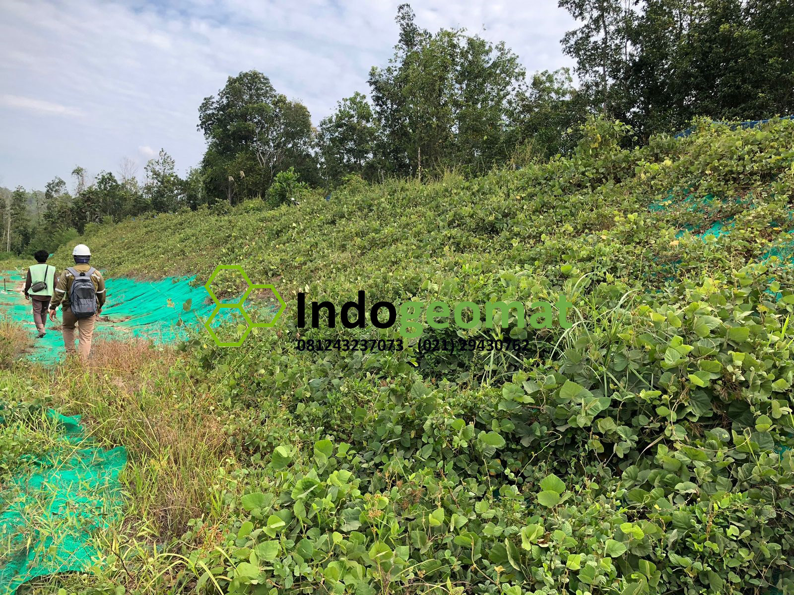 Pemasangan Geomat di Ibukota Nusantara