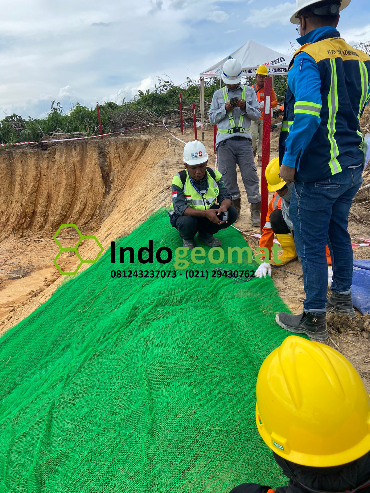 Pemasangan Geomat di Ibukota Nusantara